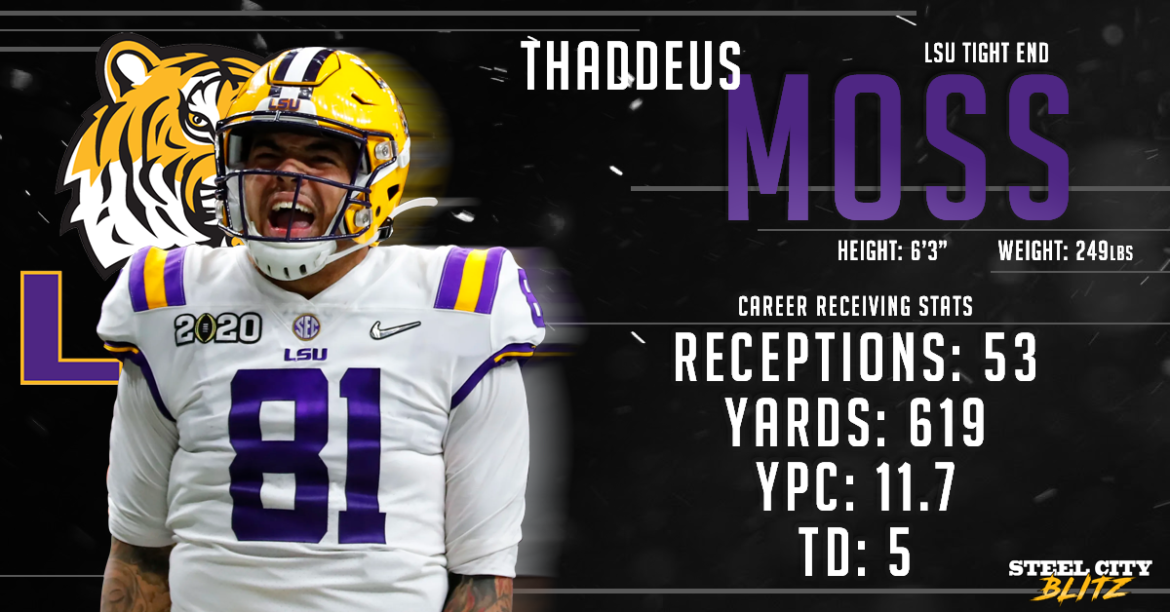 SCB Steelers Prospect Profile: Thaddeus Moss, TE, LSU
